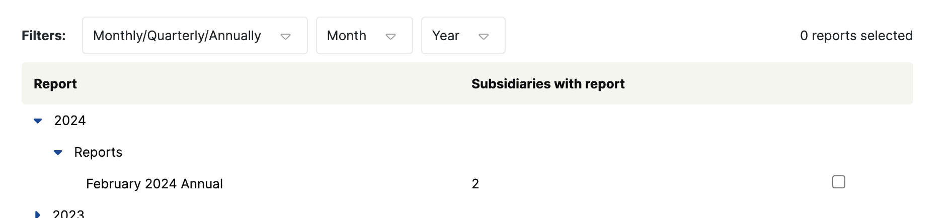 Bulk delegate metrics or entire reports – G17Eco Support Hub