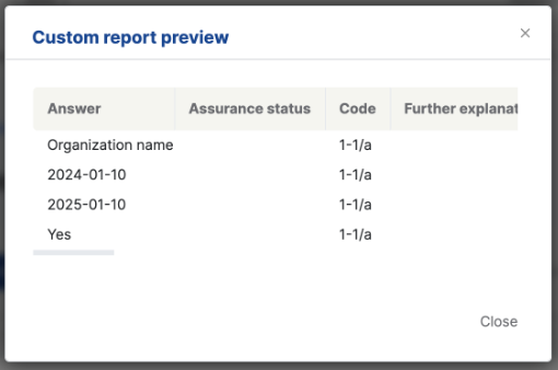 Custom report with custom headers and bespoke data – G17Eco Support Hub